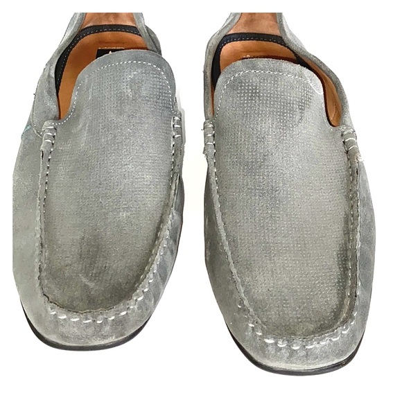 Strellson | Shoes | Strellson Blue Gray Mens Loafers Leather Sz 43 ...